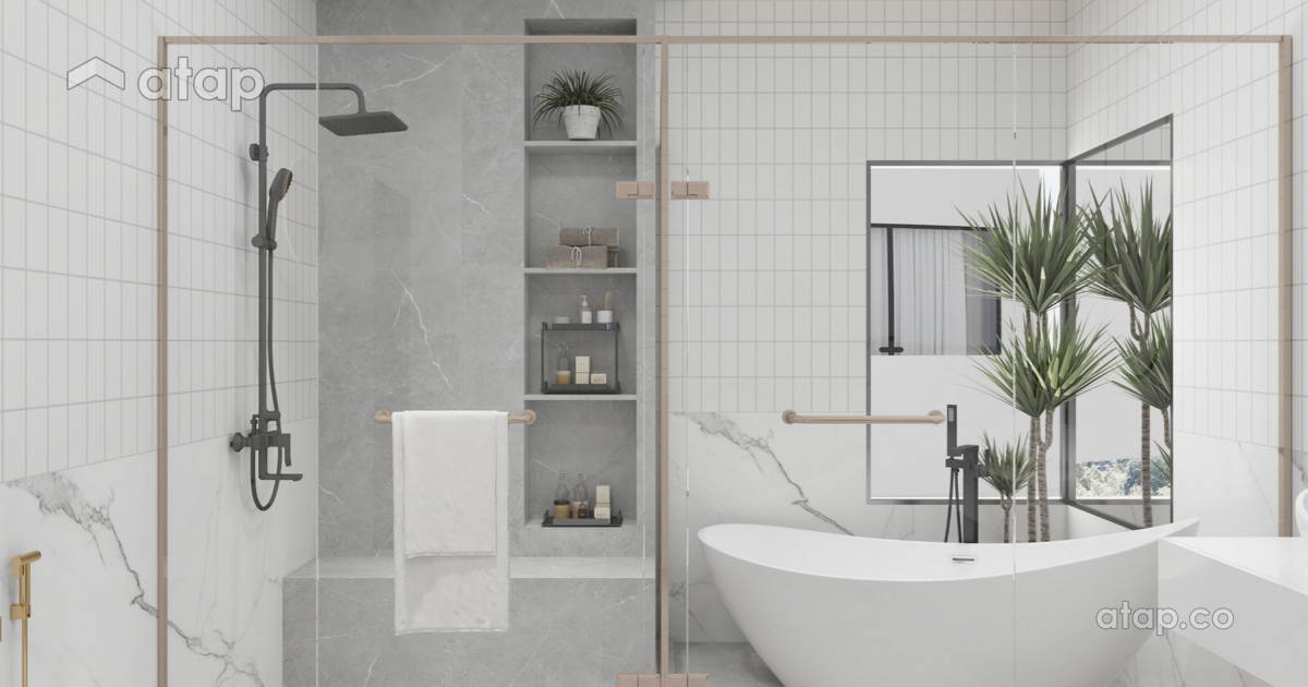 Contemporary Bathroom bungalow design ideas & photos Malaysia | Atap.co