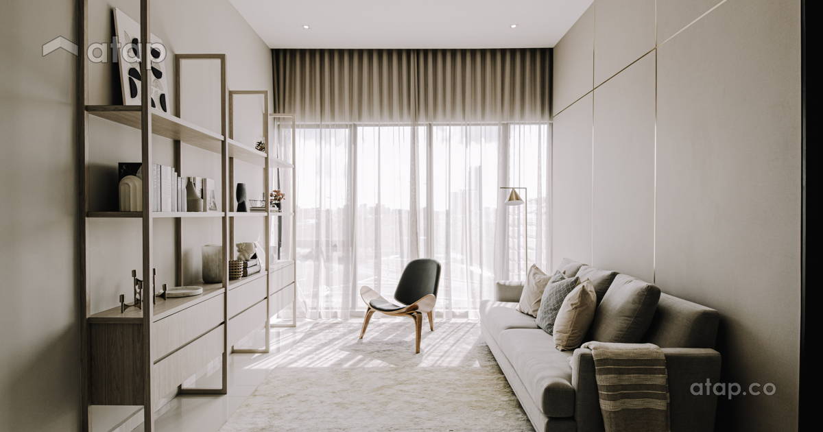 Modern Scandinavian Family Room semi-detached design ideas & photos ...