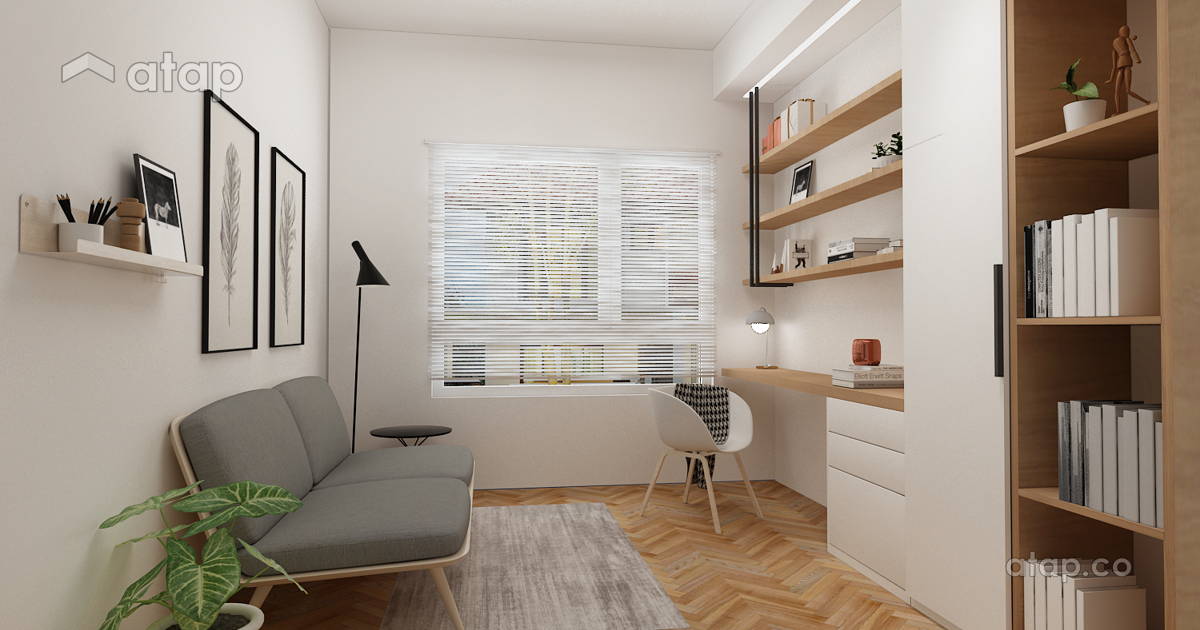 Minimalistic Scandinavian Study Room terrace design ideas & photos ...