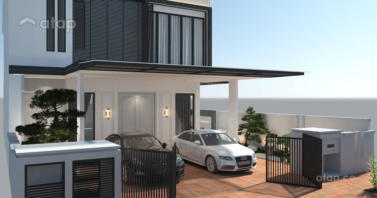 Rustic Vintage Exterior semi-detached design ideas & photos Malaysia ...