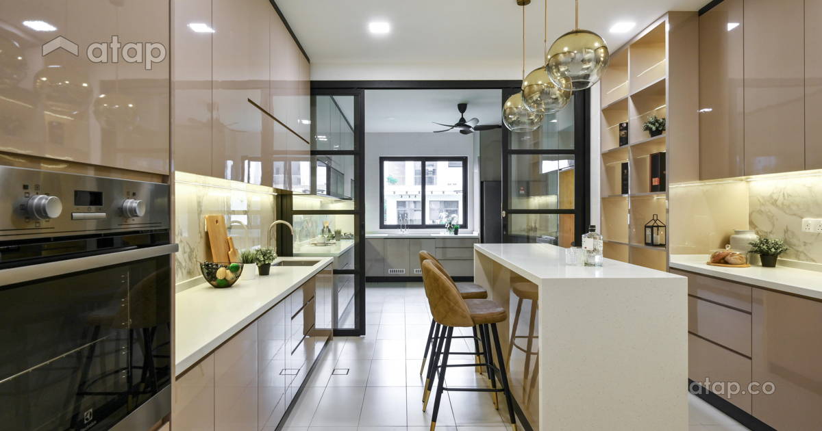 Contemporary Modern Kitchen semi-detached design ideas & photos ...