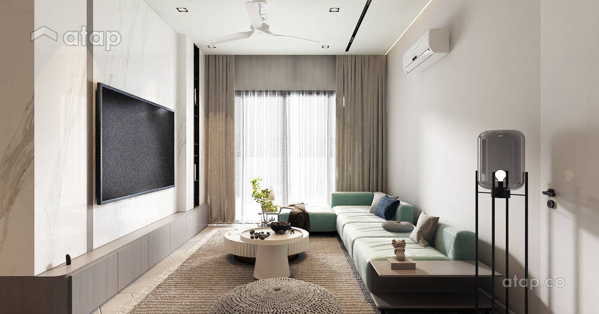 Contemporary Minimalistic Living Room condominium design ideas & photos ...