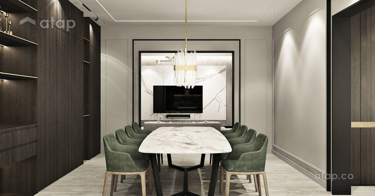 Classic Modern Dining Room Living Room condominium design ideas ...