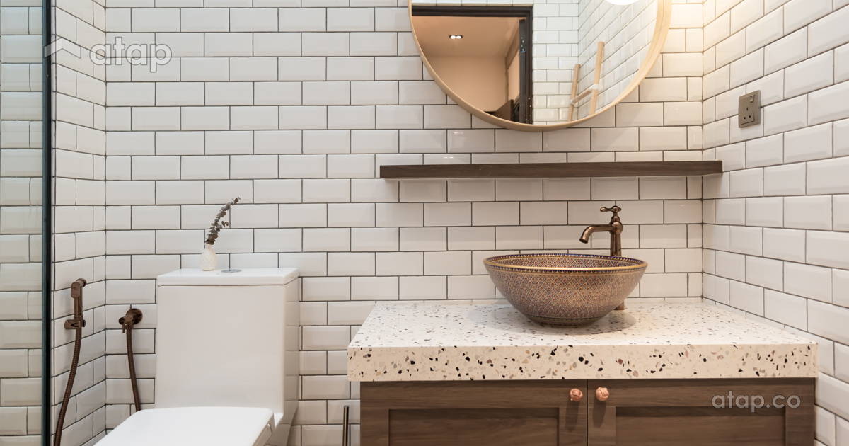 Industrial Rustic Bathroom terrace design ideas & photos Malaysia | Atap.co