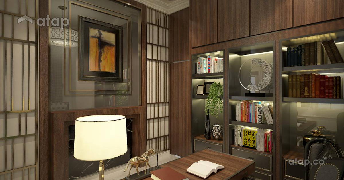 Classic Study Room bungalow design ideas & photos Malaysia | Atap.co