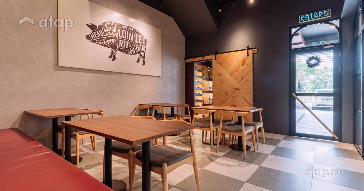 Rustic Vintage Dining Room F&B shophouse design ideas & photos Malaysia ...