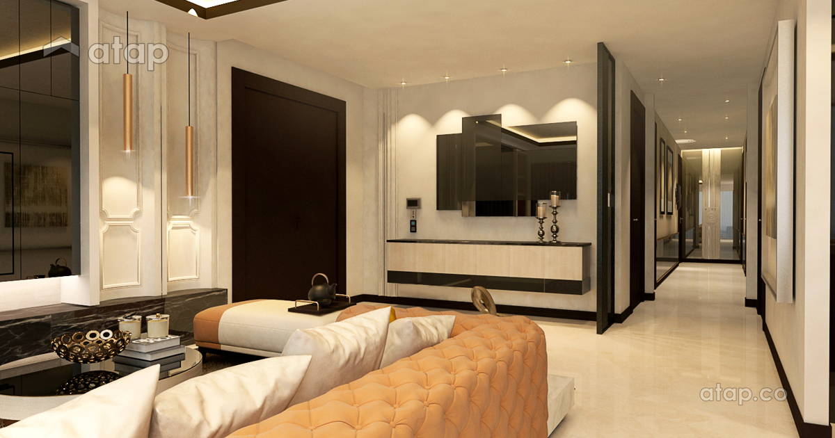 Classic Contemporary Foyer condominium design ideas & photos Malaysia ...