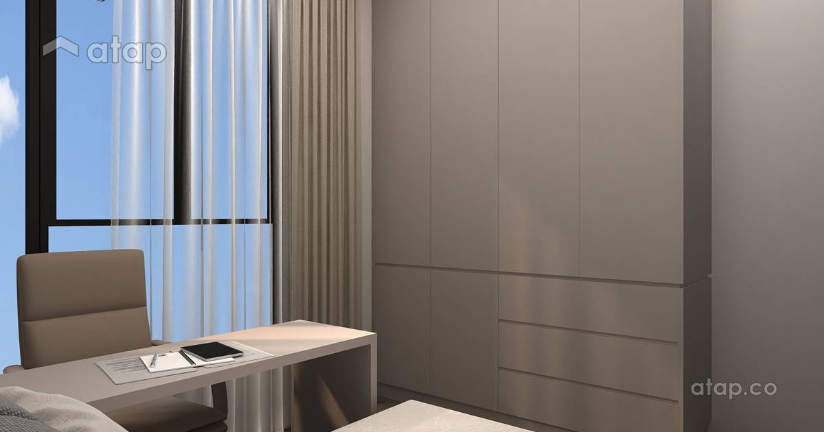 Modern Bedroom condominium @ Henna Residence | K&J Design Studio