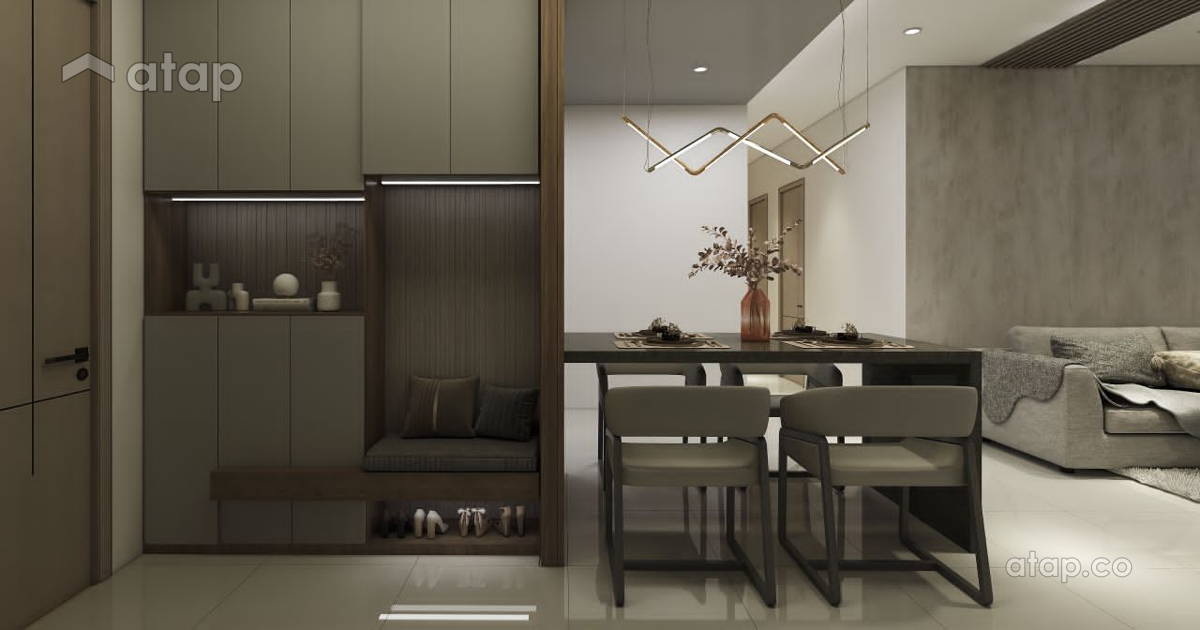 Contemporary Modern Foyer Living Room condominium design ideas & photos ...