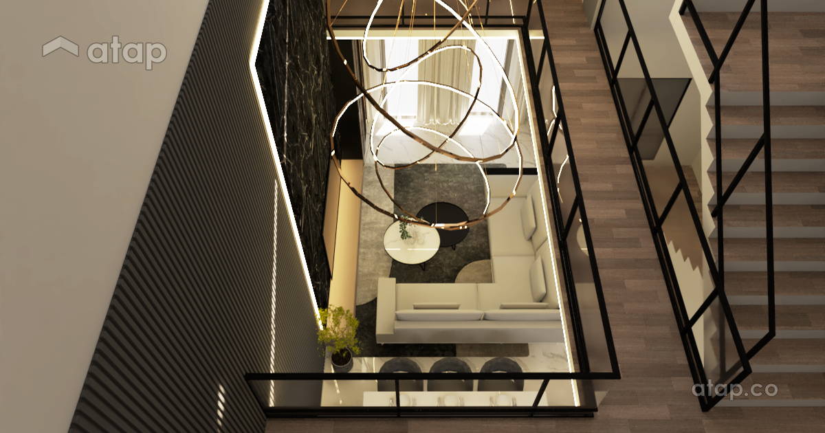 Contemporary Minimalistic Living Room semi-detached design ideas ...