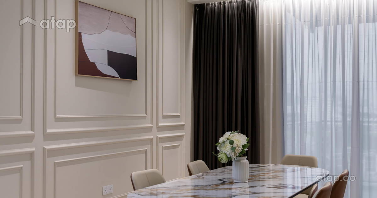 Asian Classic Dining Room condominium design ideas & photos Malaysia ...