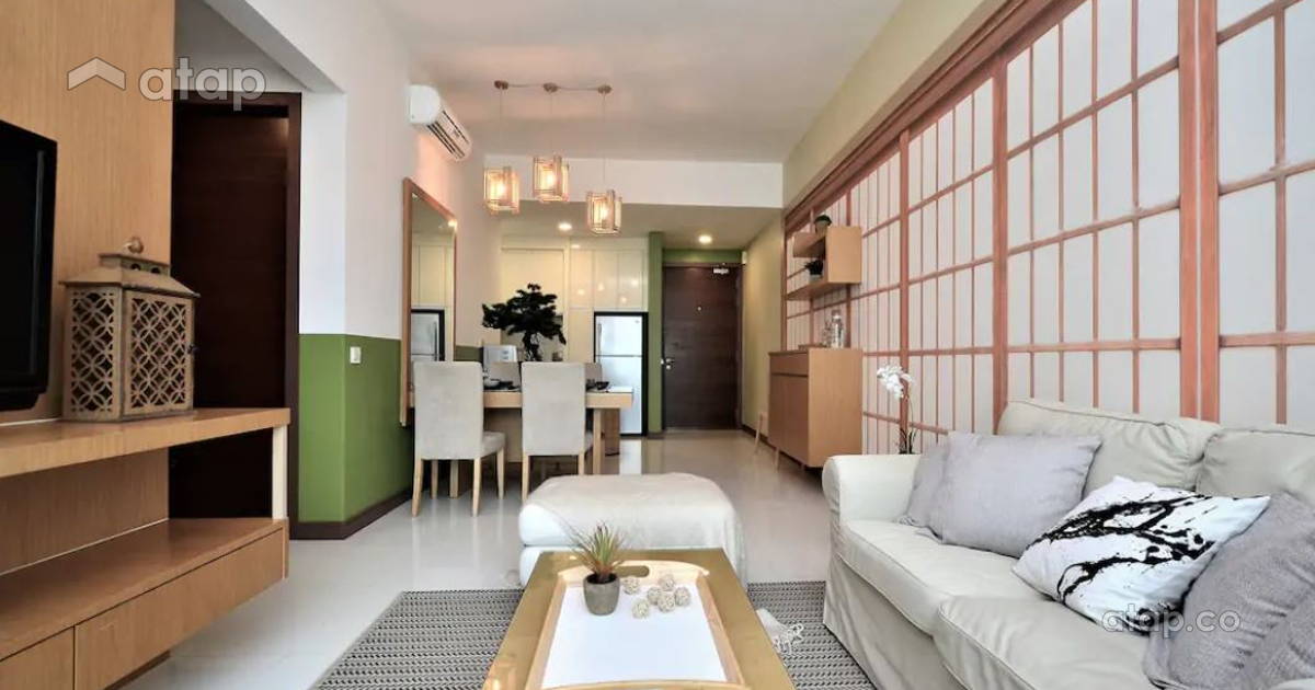 Modern Zen Dining Room Living Room condominium design ideas & photos ...