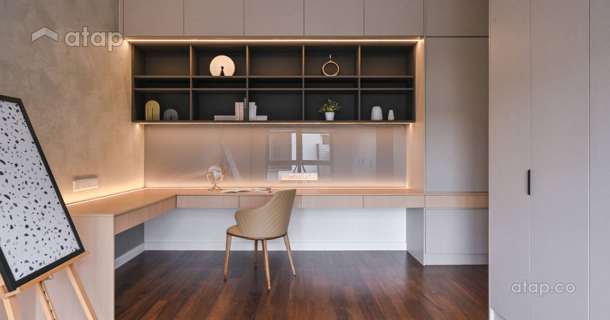 Contemporary Study Room bungalow design ideas & photos Malaysia | Atap.co