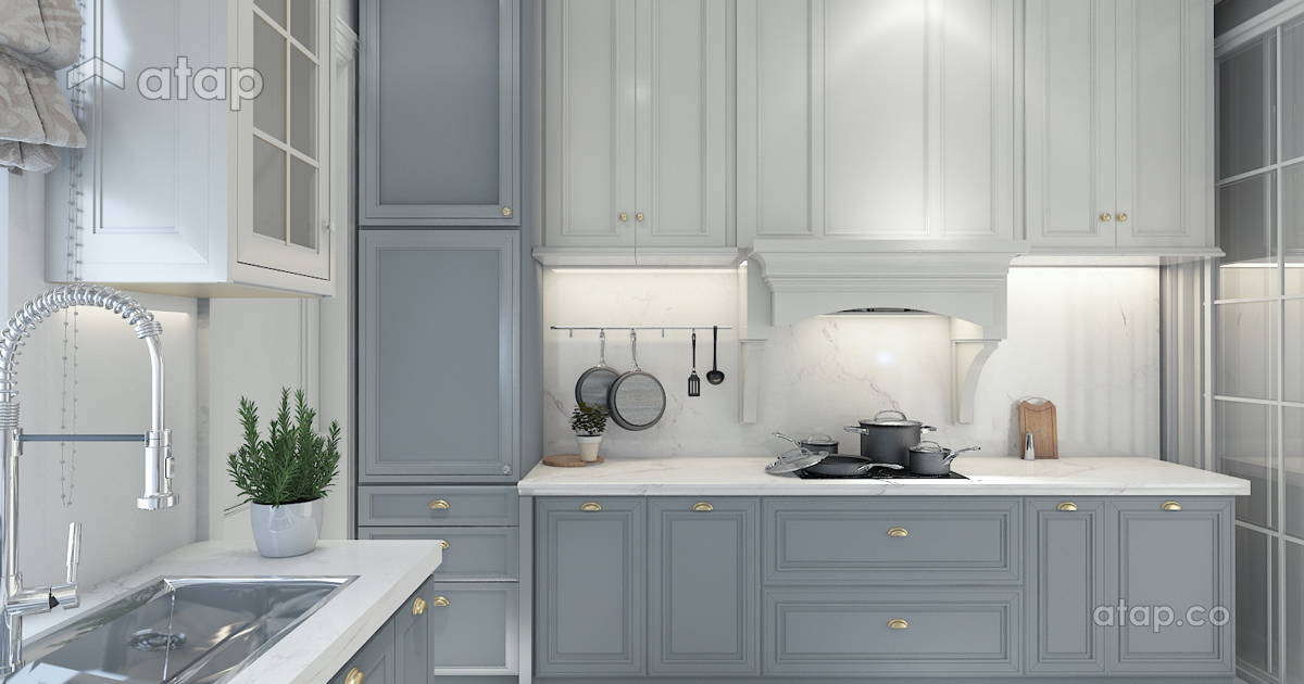 Classic Country Kitchen semi-detached design ideas & photos Malaysia ...
