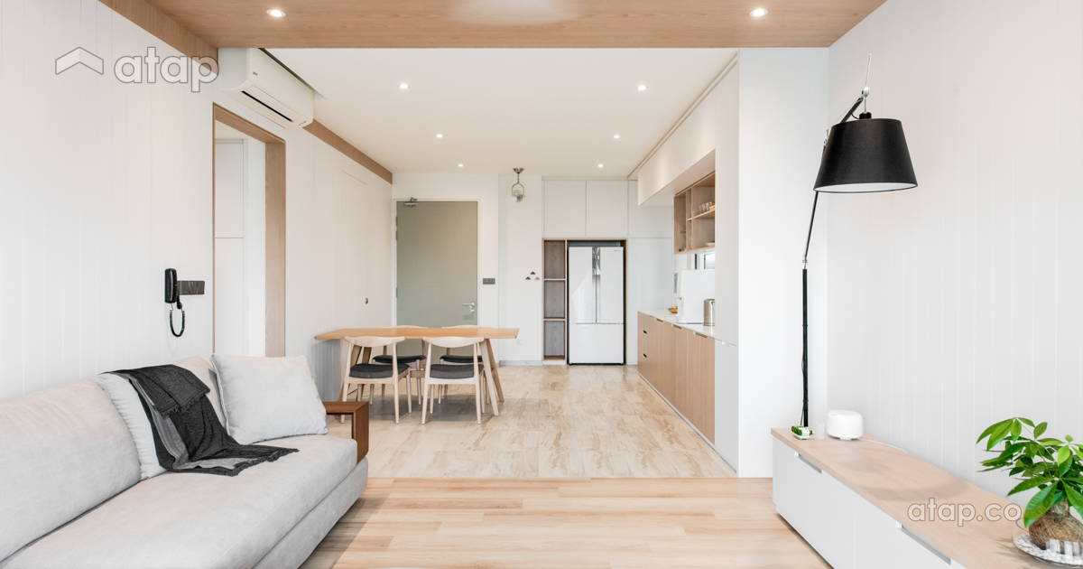 Scandinavian Zen Dining Room Living Room condominium design ideas ...