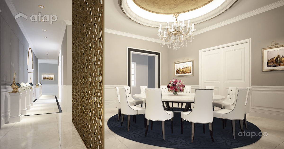 Classic Dining Room Foyer bungalow design ideas & photos Malaysia | Atap.co