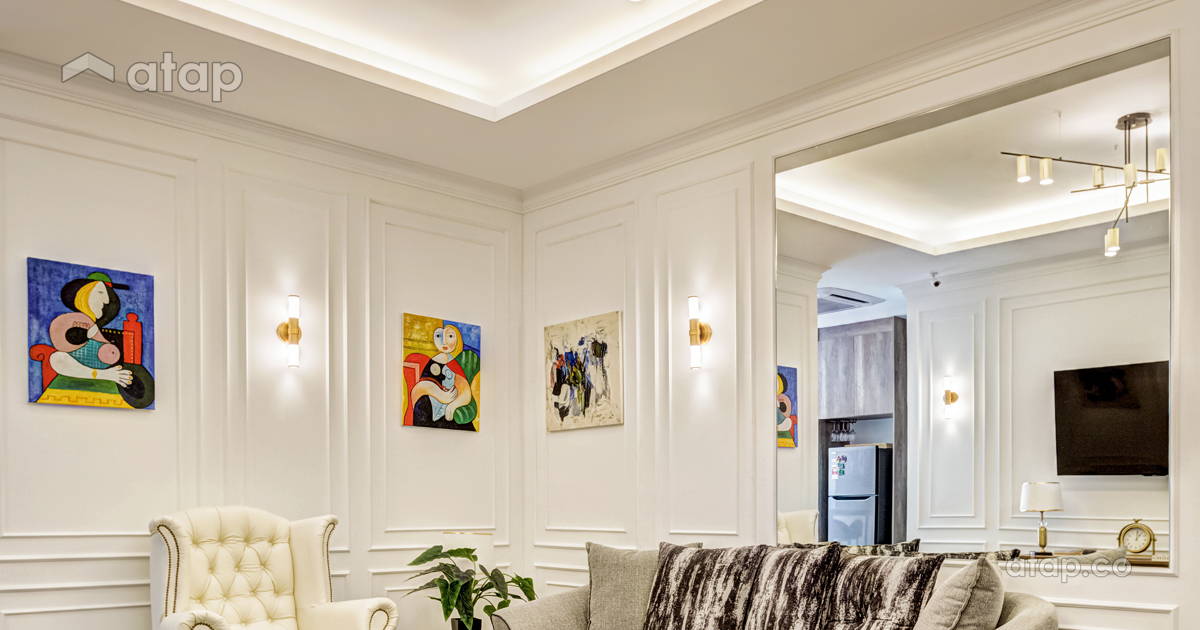 Contemporary Vintage Living Room Office shophouse design ideas & photos ...