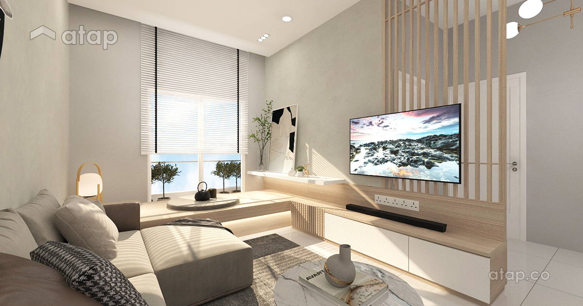 Zen Living Room condominium design ideas & photos Malaysia | Atap.co