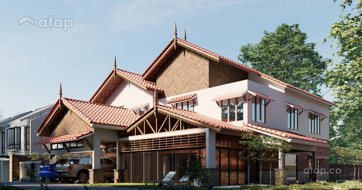 Contemporary Rustic Exterior bungalow design ideas & photos Malaysia ...
