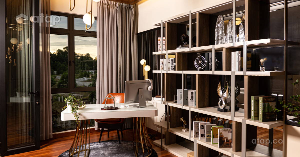 Modern Rustic Study Room semi-detached design ideas & photos Malaysia ...