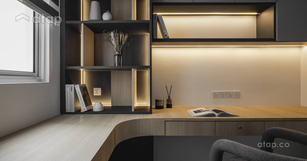 Contemporary Minimalistic Study Room condominium design ideas & photos ...