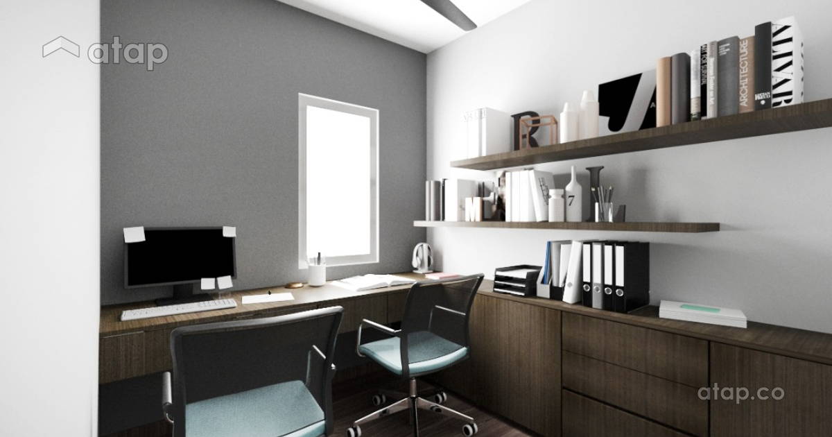 Modern Study Room apartment design ideas & photos Malaysia | Atap.co