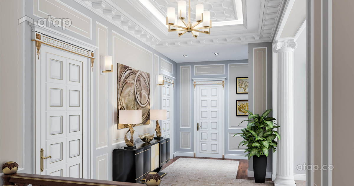 Elegant and modern entrance hall architectural & interior design ...