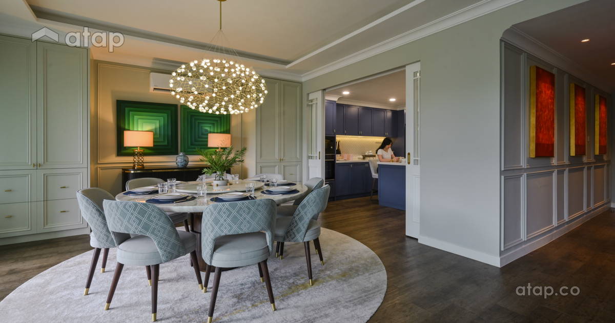 Classic Modern Dining Room Kitchen condominium design ideas & photos ...