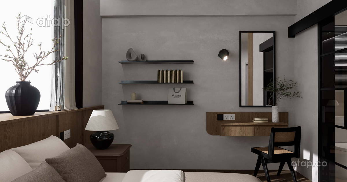 Vintage Zen Bedroom apartment design ideas & photos Malaysia | Atap.co