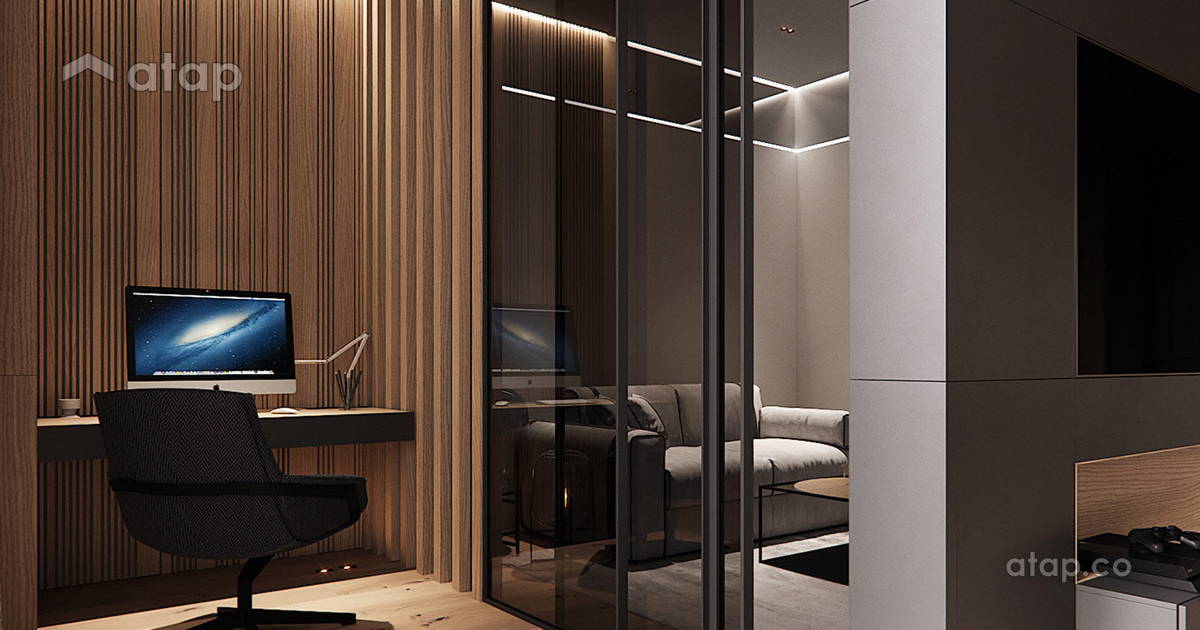 Modern Rustic Study Room apartment design ideas & photos Malaysia | Atap.co