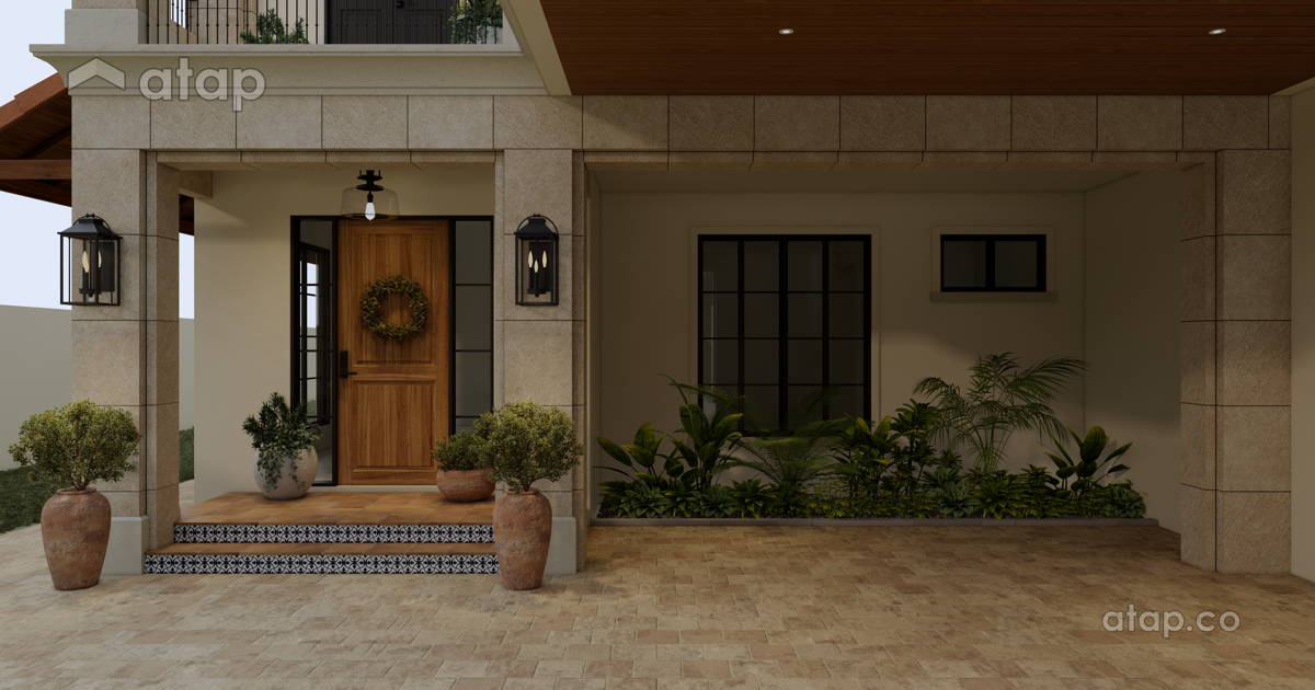Country Vintage Exterior semi-detached design ideas & photos Malaysia ...