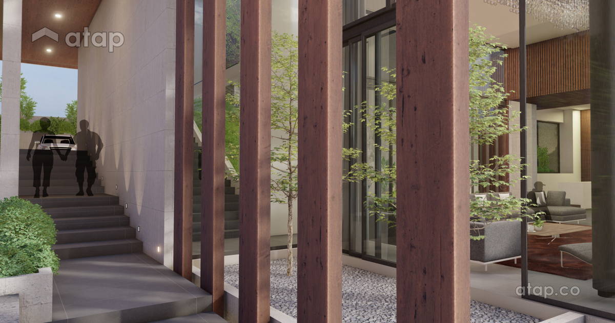 Contemporary Modern Foyer Garden bungalow design ideas & photos ...