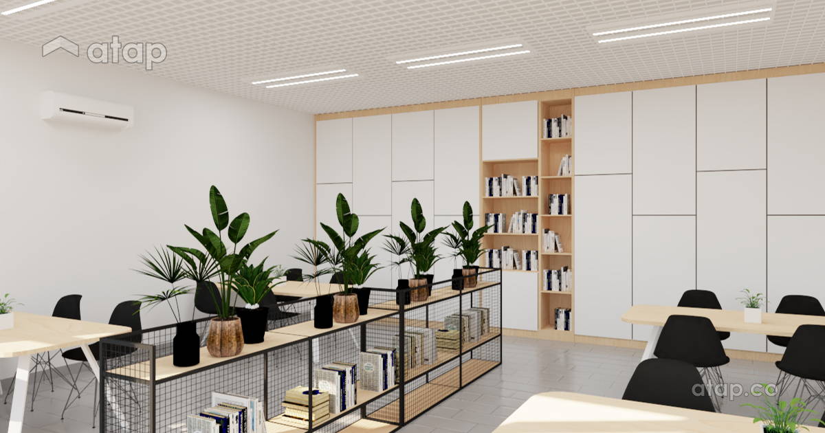 Minimalistic Scandinavian Study Room condominium design ideas & photos ...