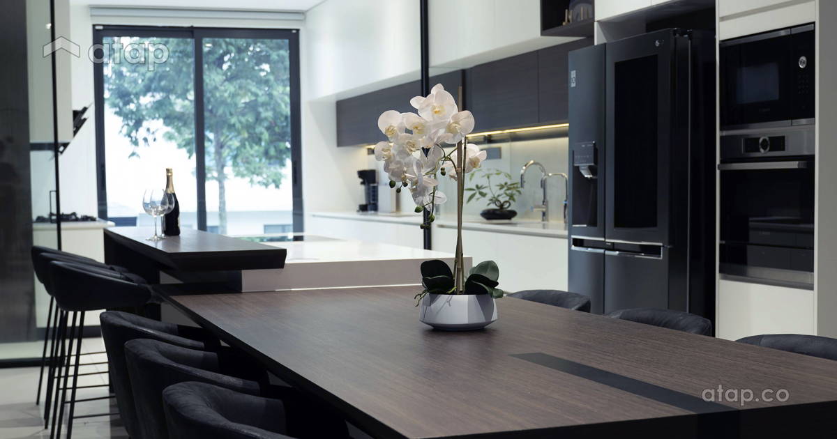 Minimalistic Zen Dining Room Kitchen semi-detached design ideas ...