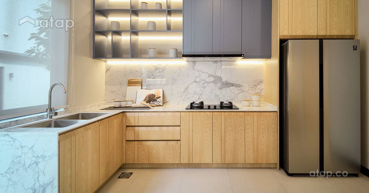 Modern Zen Kitchen bungalow design ideas & photos Malaysia | Atap.co