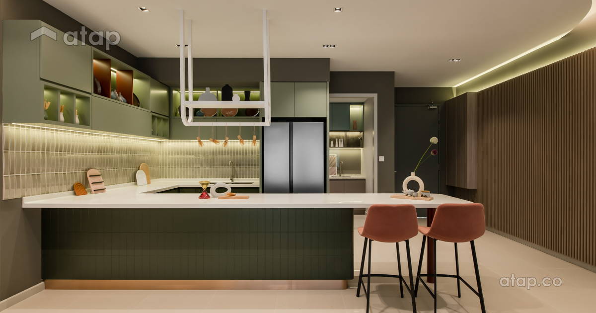 Rustic Zen Kitchen condominium design ideas & photos Malaysia | Atap.co