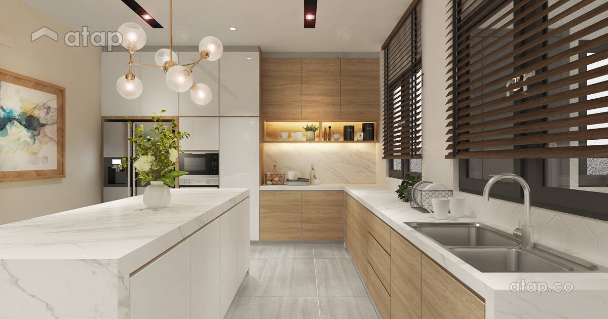 Contemporary Modern Kitchen semi-detached design ideas & photos ...