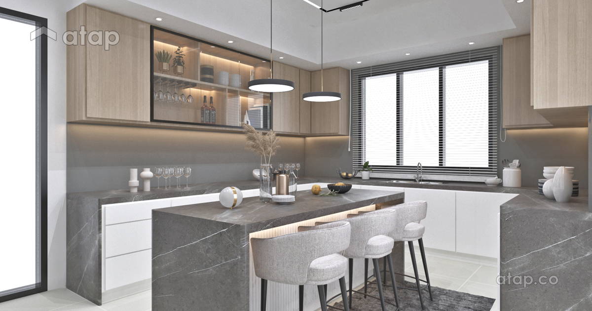 Minimalistic Modern Kitchen semi-detached design ideas & photos ...