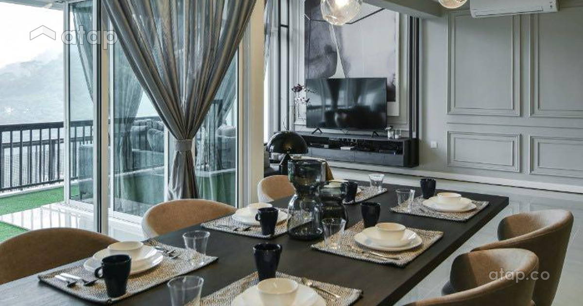 Classic Modern Dining Room condominium design ideas & photos Malaysia ...