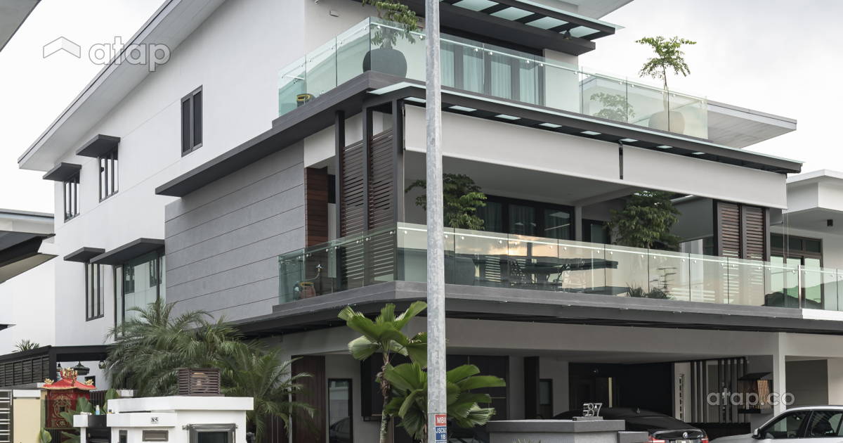 Modern Exterior semi-detached design ideas & photos Malaysia | Atap.co