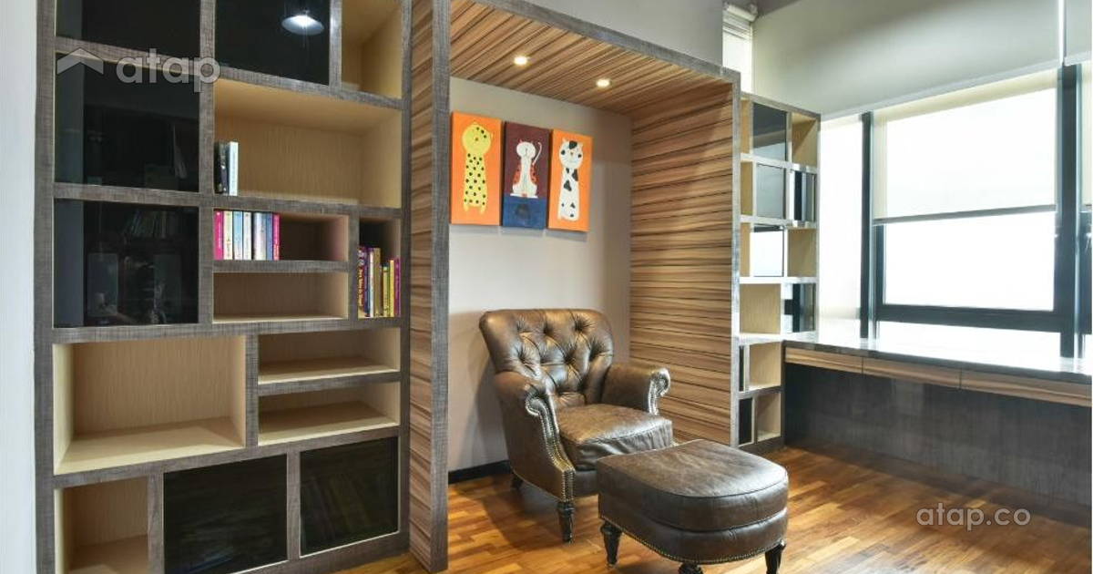 Contemporary Rustic Study Room condominium design ideas & photos ...