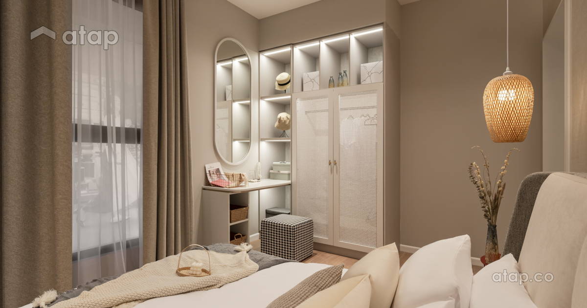 Modern Zen Bedroom condominium design ideas & photos Malaysia | Atap.co