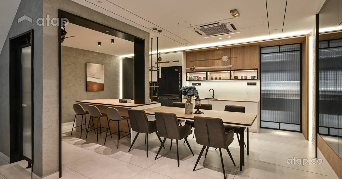 Minimalistic Scandinavian Dining Room Kitchen terrace design ideas ...