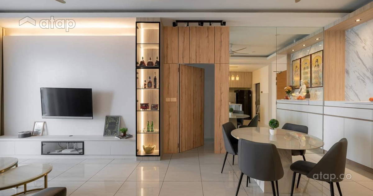 Minimalistic Modern Foyer Living Room condominium design ideas & photos ...