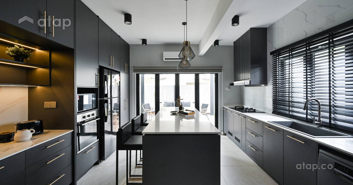 Country Modern Kitchen semi-detached design ideas & photos Malaysia ...