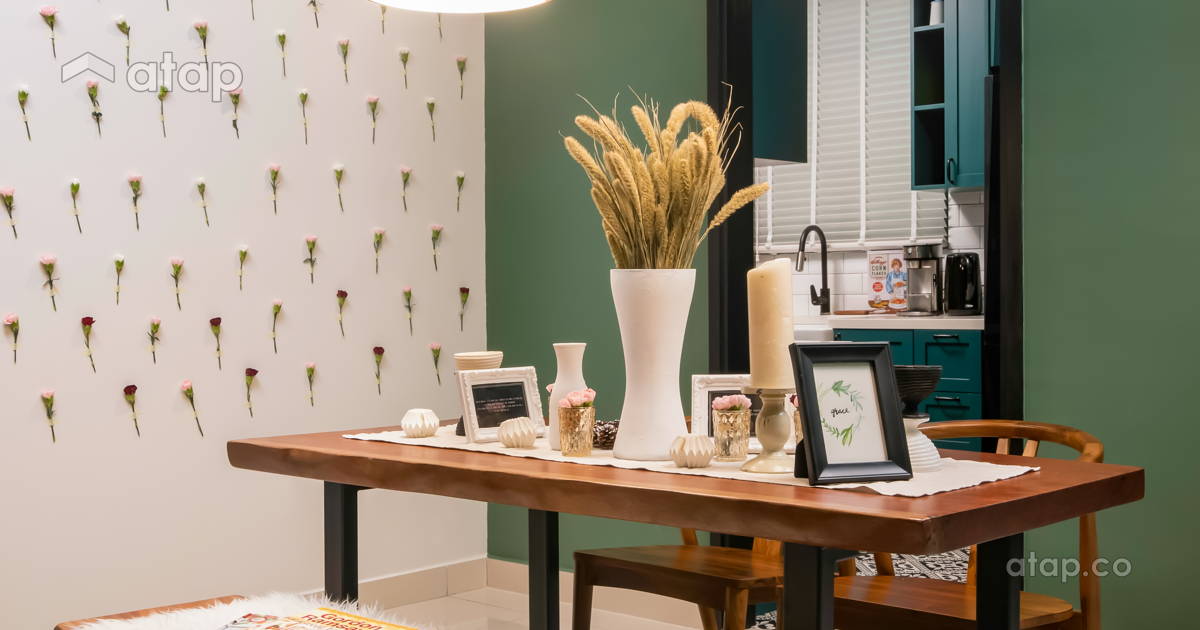 Industrial Vintage Dining Room condominium design ideas & photos ...