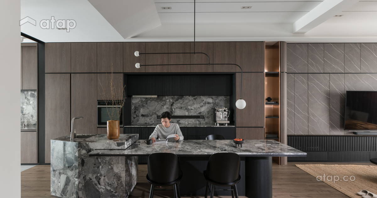 Minimalistic Modern Foyer Kitchen semi-detached design ideas & photos ...