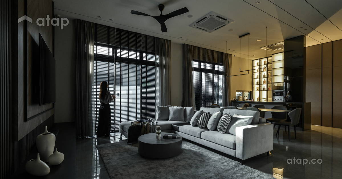 Contemporary Modern Living Room semi-detached design ideas & photos ...