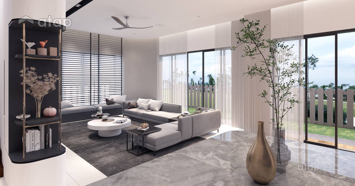 Contemporary Modern Living Room semi-detached design ideas & photos ...