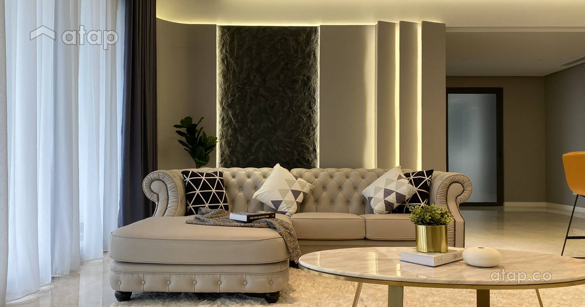 Modern Living Room condominium design ideas & photos Malaysia | Atap.co